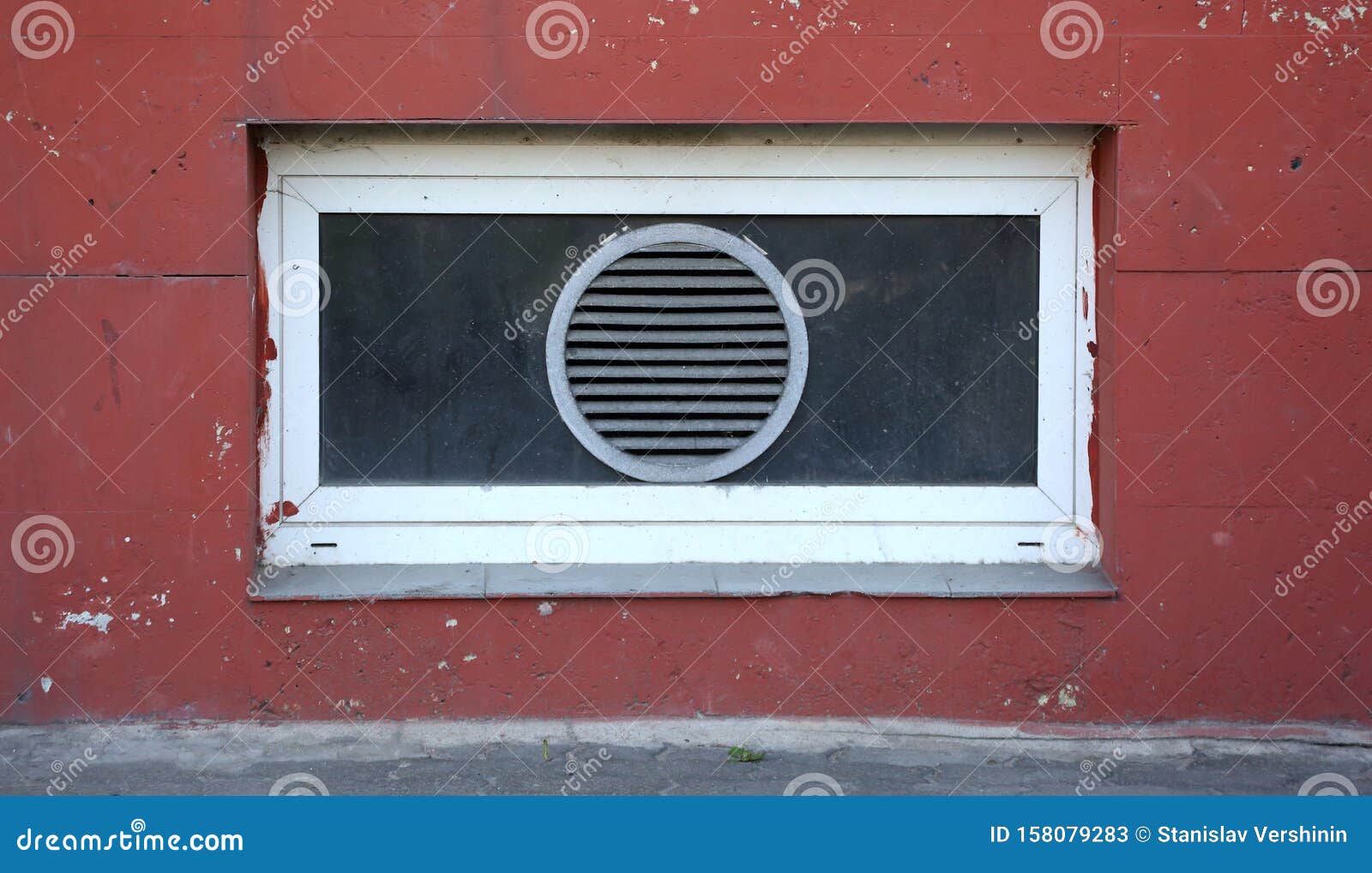 Ventilation Hole in the Basement Window Stock Image - Image of ...