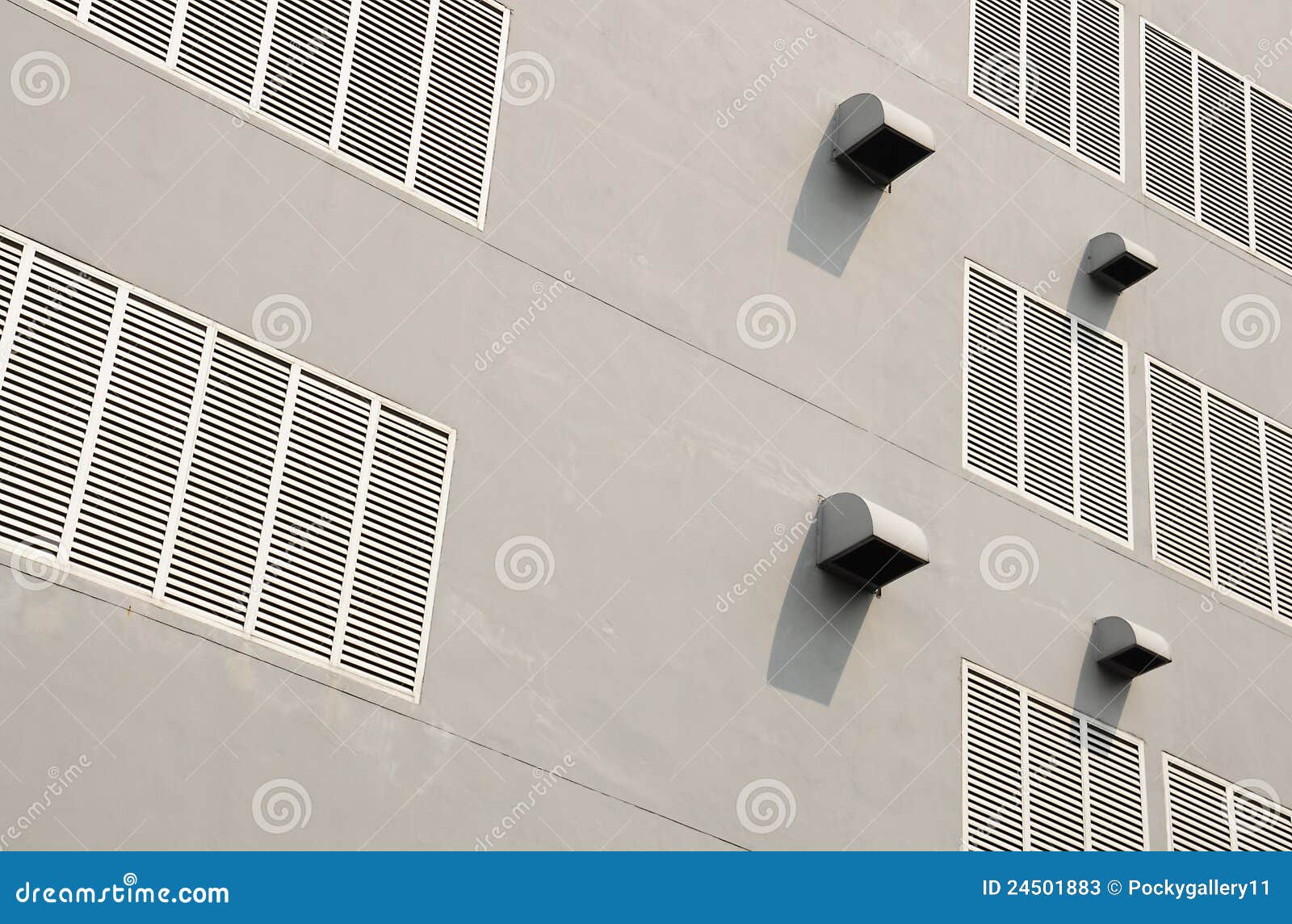 Ventilation Holes on White Building Stock Image - Image of grey ...