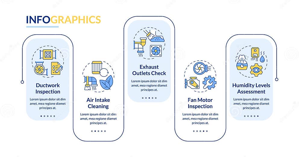 Ventilation Inspection Blue Rectangle Infographic Template Stock Vector ...
