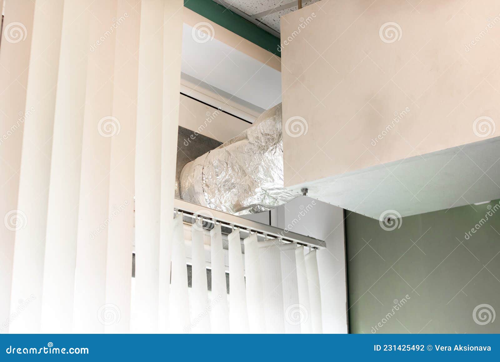Ventilation Pipe is Brought Out To Window Stock Photo - Image of ...