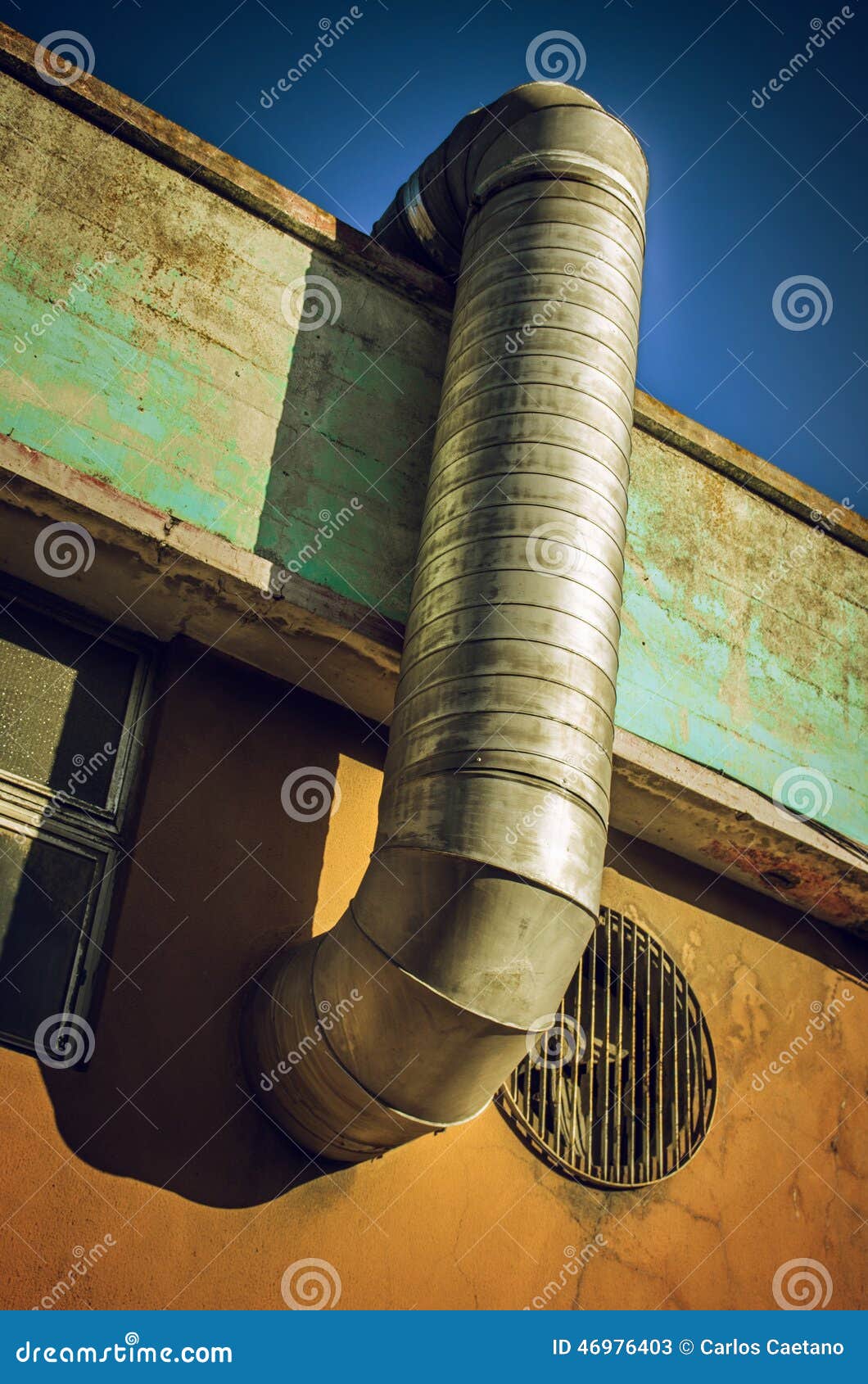 Ventilation Pipe stock image. Image of blue, industry - 46976403