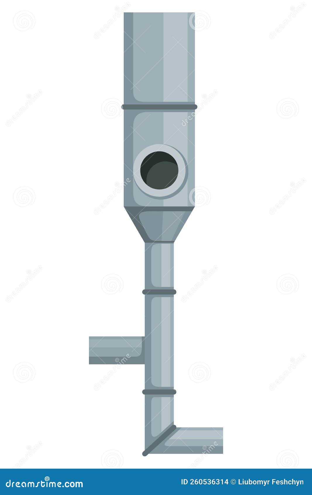 Ventilation Pipe. Vent System Element. Isolated Cartoon Part Stock ...