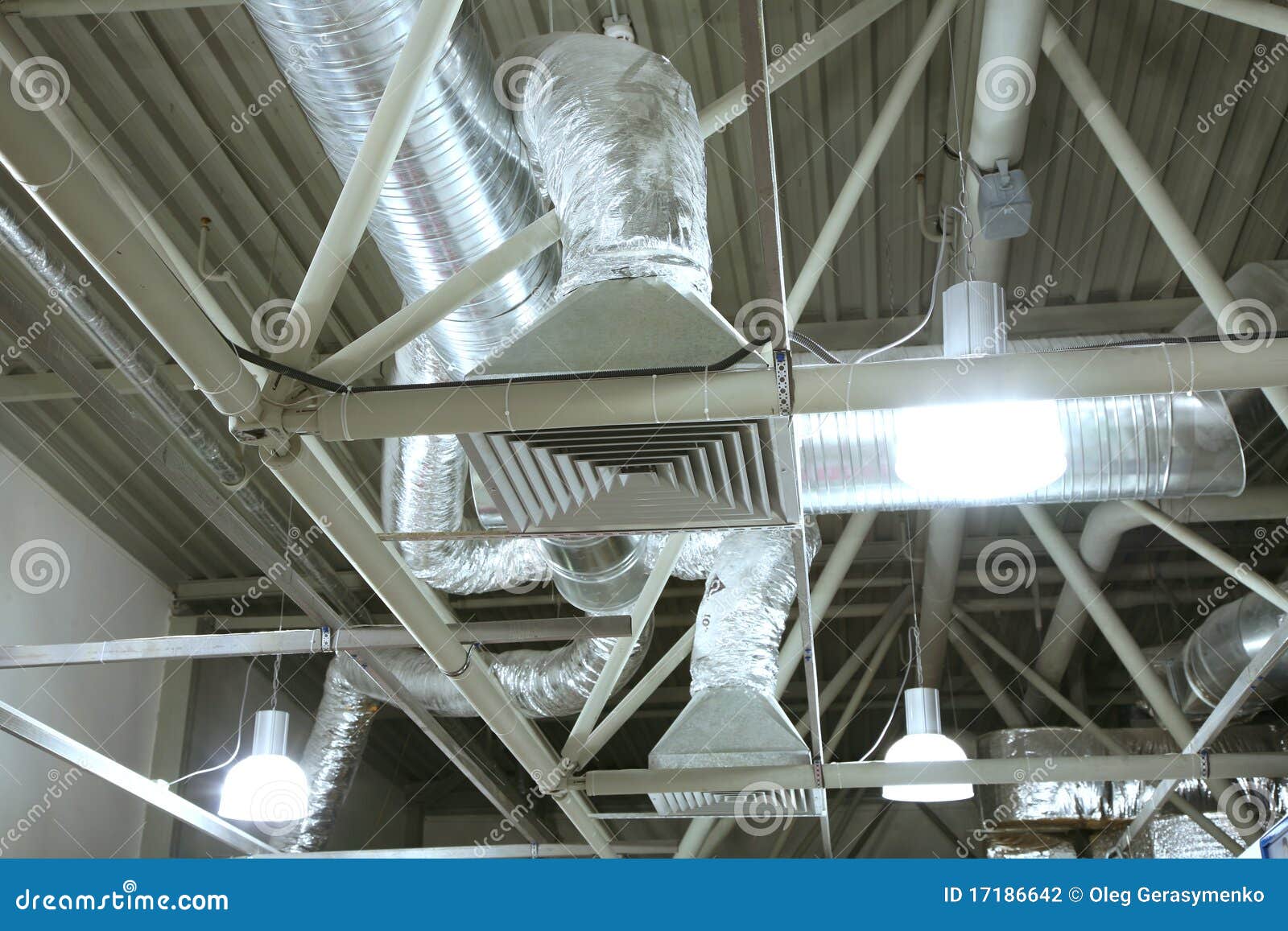 Ventilation pipes stock photo. Image of alumum, circulation - 17186642