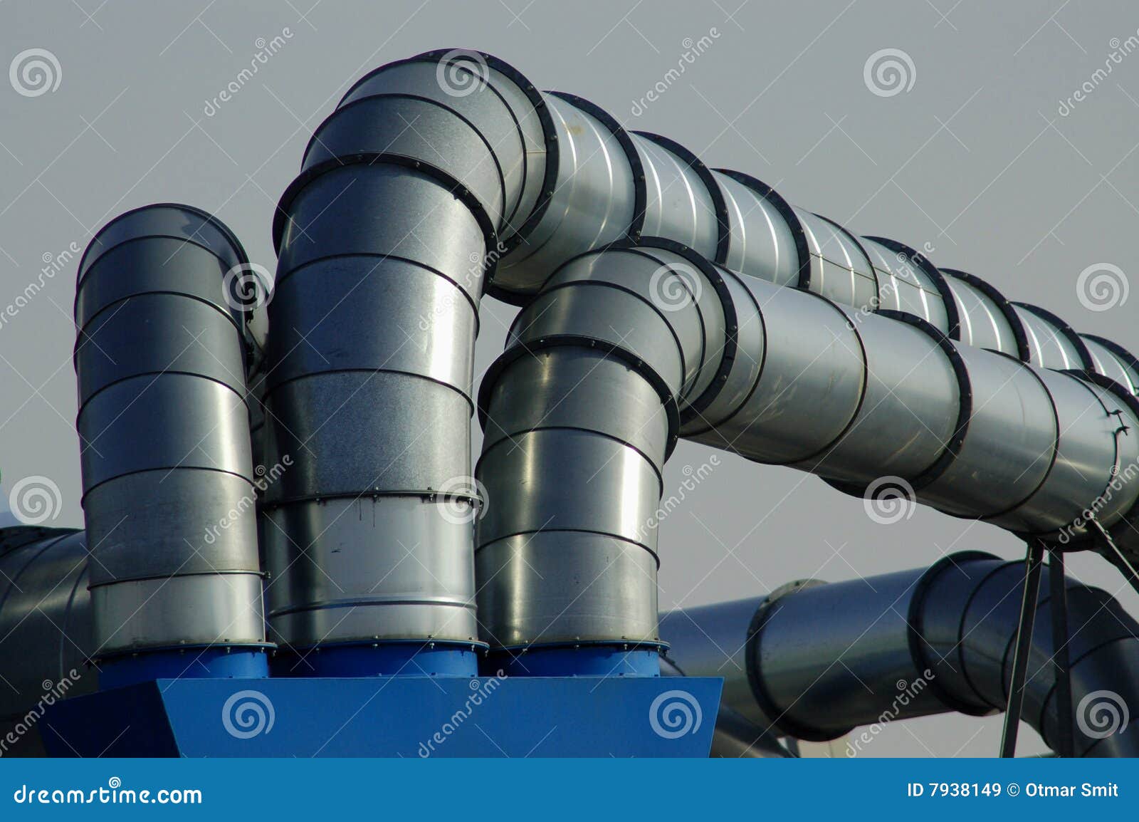 Ventilation pipes stock image. Image of steel, shiny, pipes - 7938149