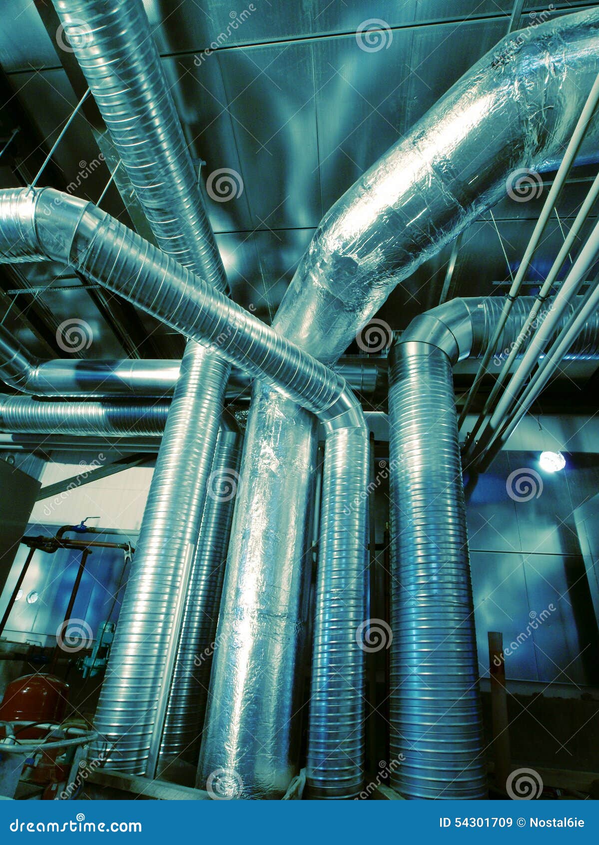 Ventilation Pipes of an Air Condition Stock Image - Image of piping ...