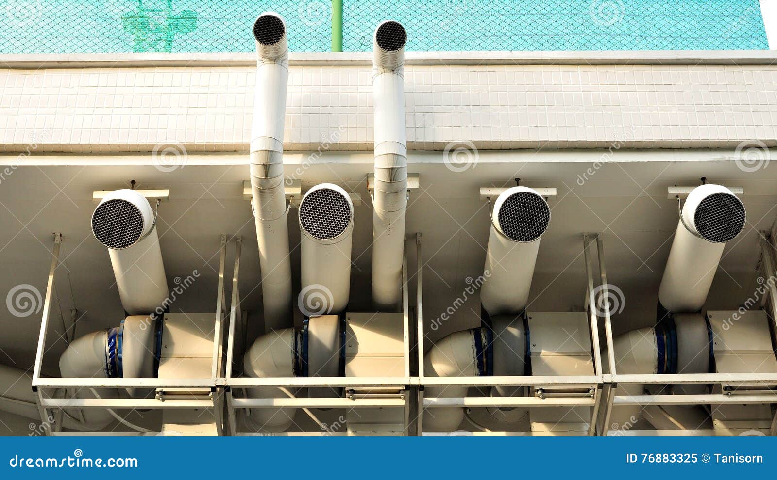 Ventilation Pipes of the Air-conditioning System Stock Image - Image of ...