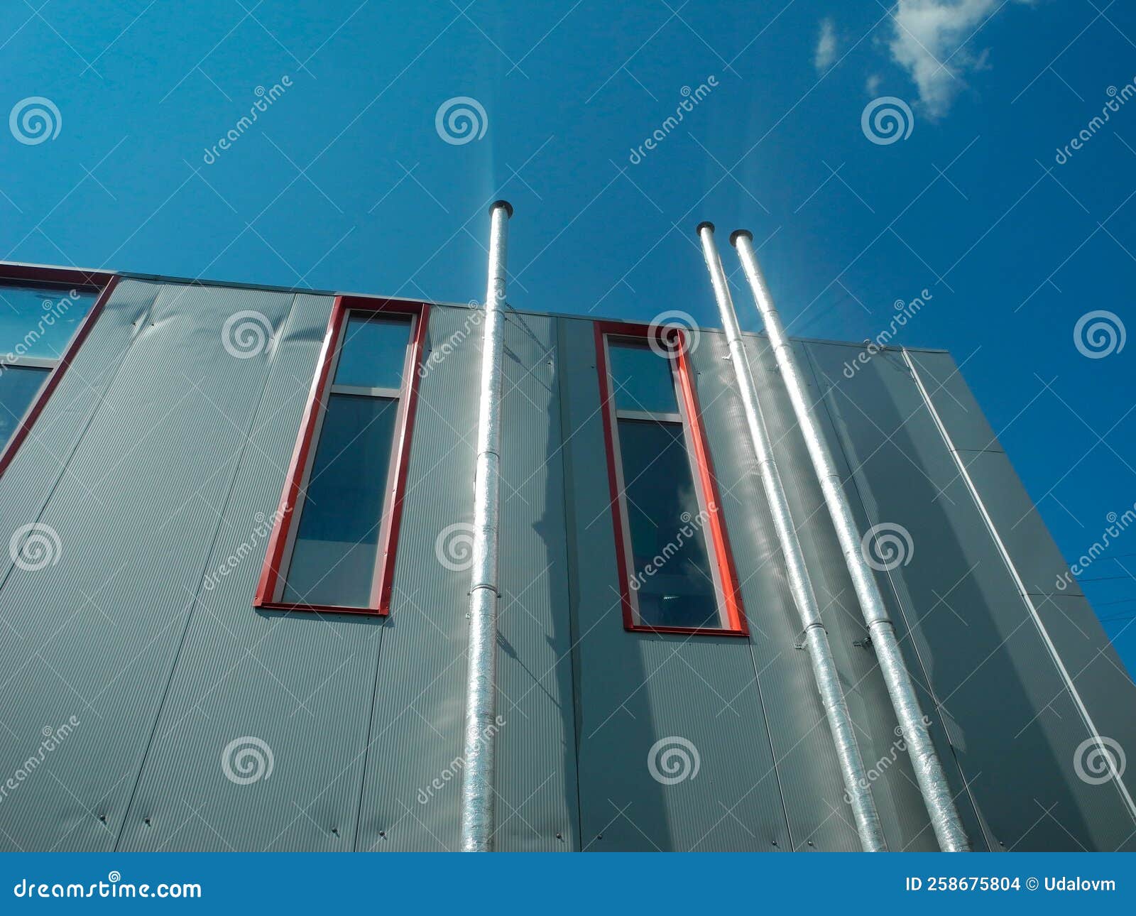 Ventilation Pipes on the Facade of the Building Stock Photo - Image of ...