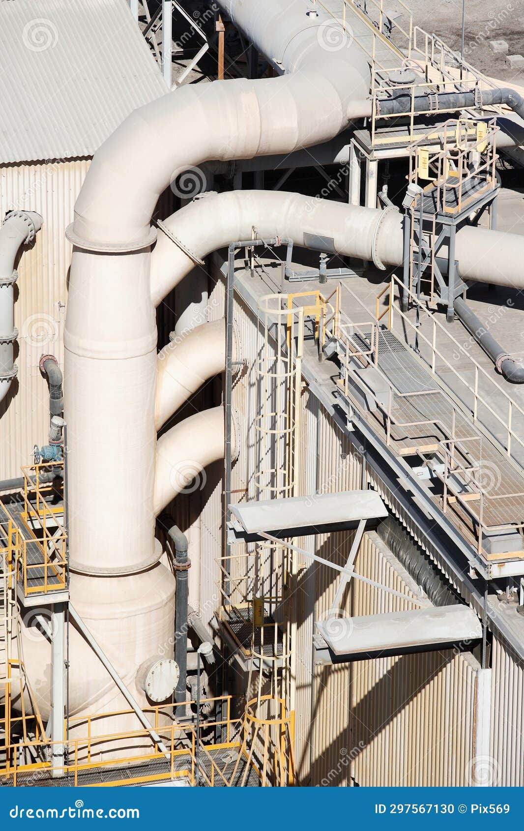 Ventilation Pipes at a Phosphate Factory Stock Photo - Image of ...