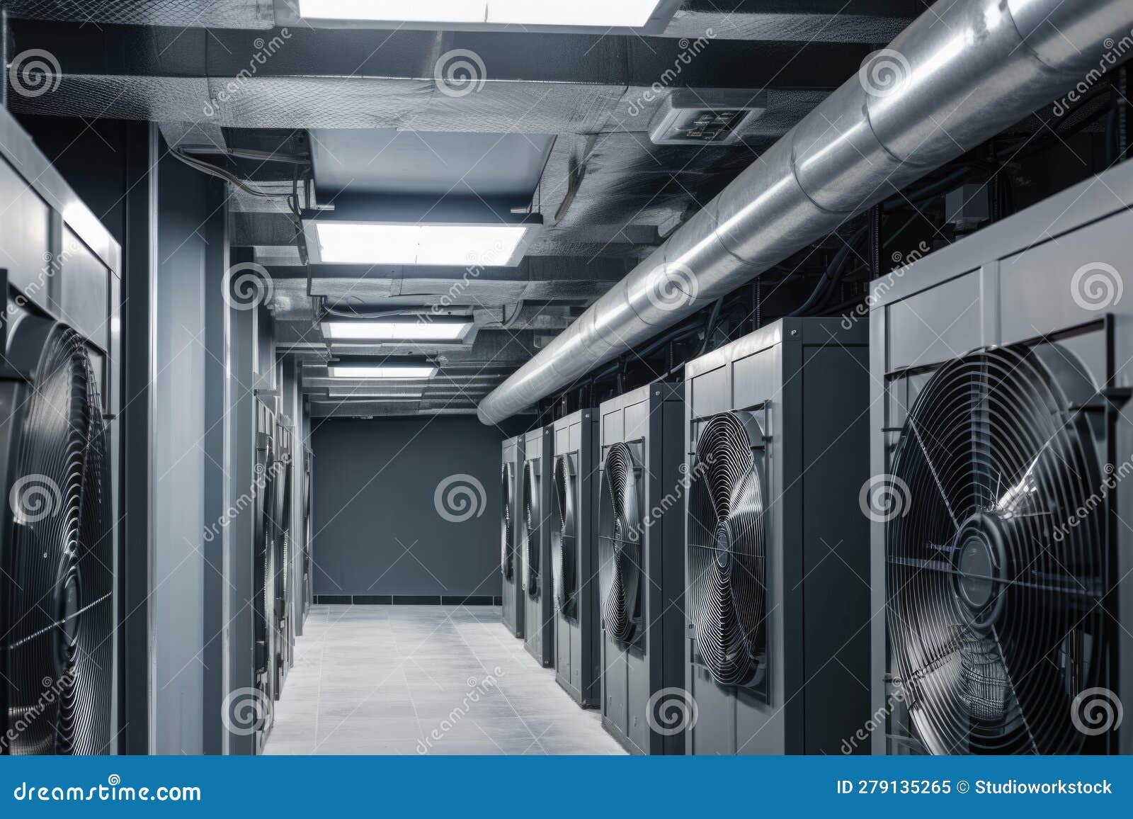Ventilation System for Data Center, with Numerous Fans and Filters ...