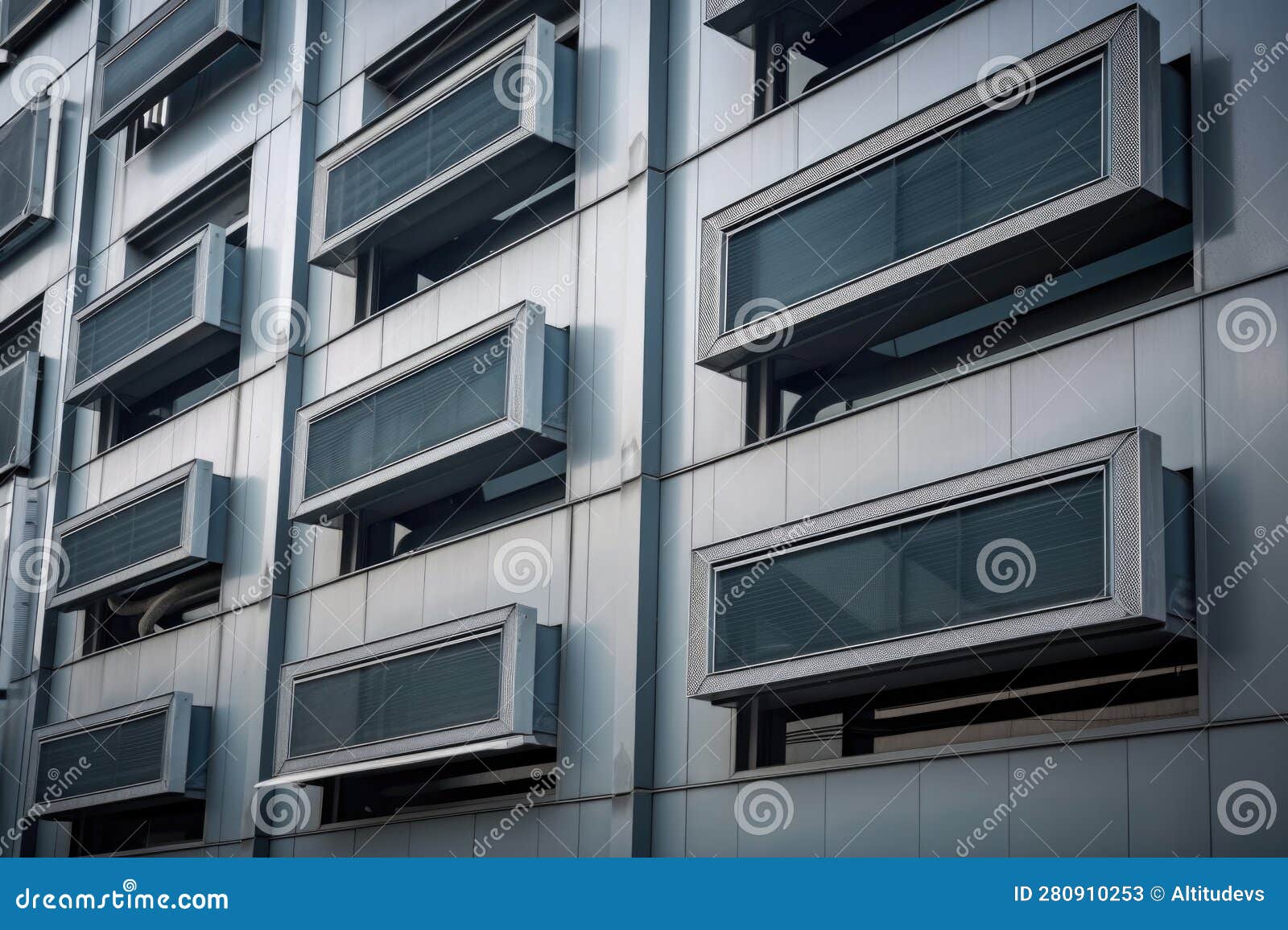 Ventilation System, with Ducts and Vents, Serving Modern Office ...