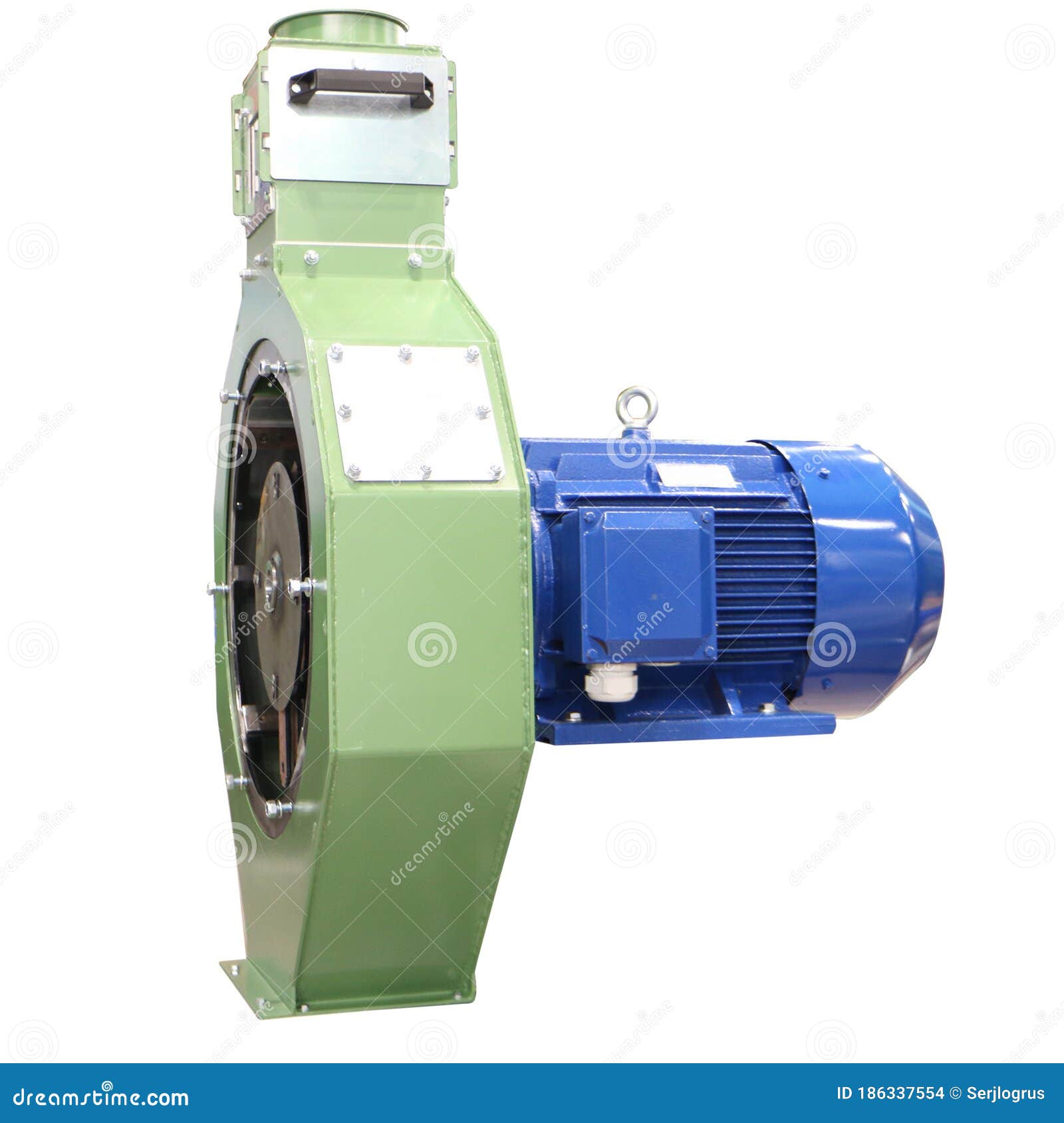 Ventilation System with Electric Motor. Stock Photo - Image of ...