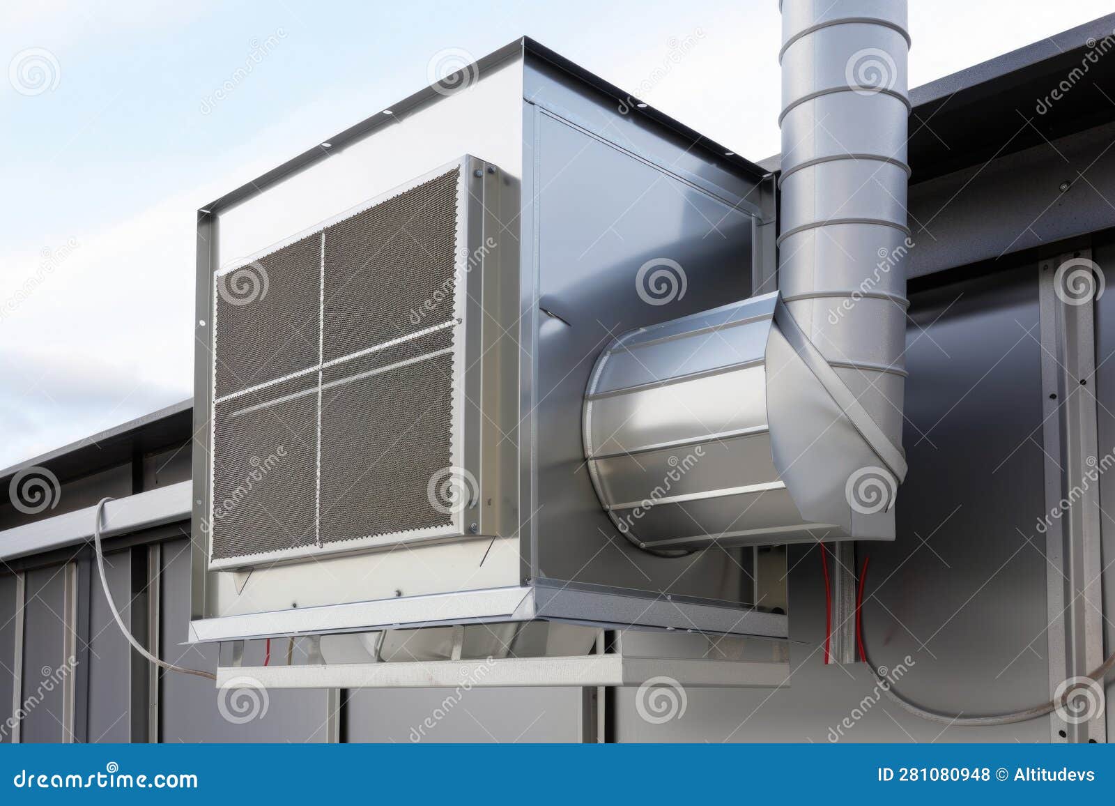 Ventilation System with Heat Exchanger for Warm, Fresh Air Stock ...