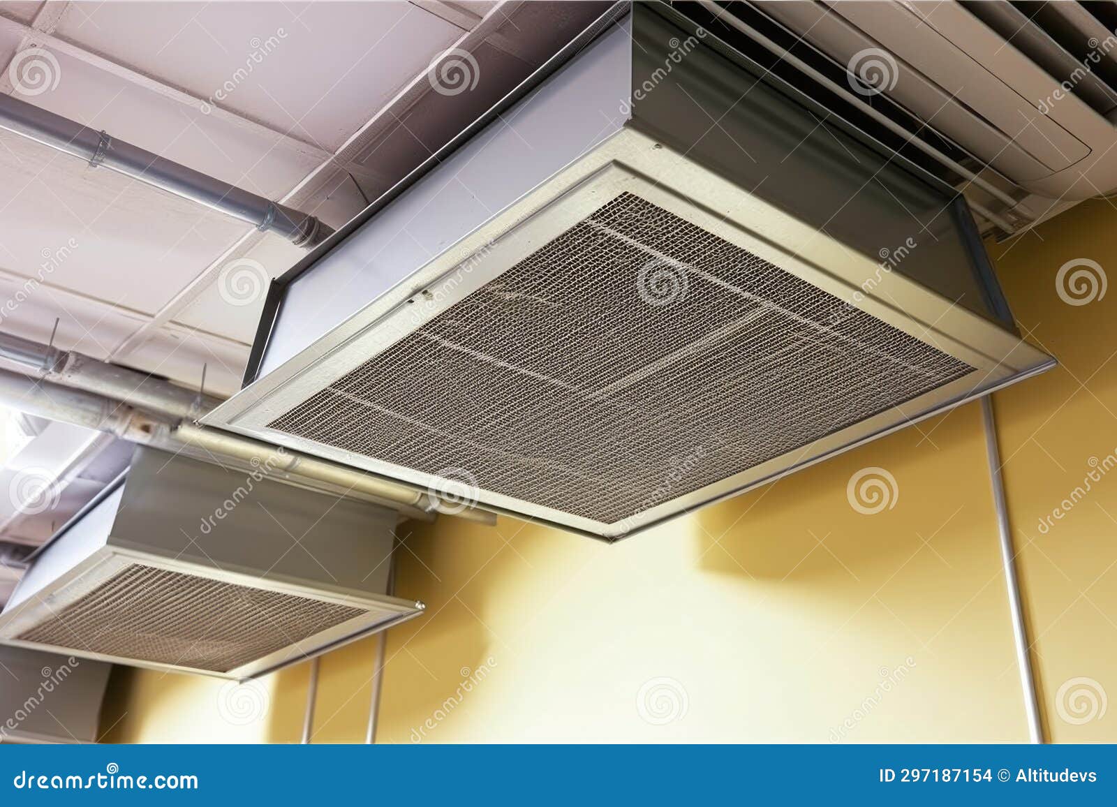 Ventilation System with Heat Recovery in a Ceiling Stock Photo - Image ...