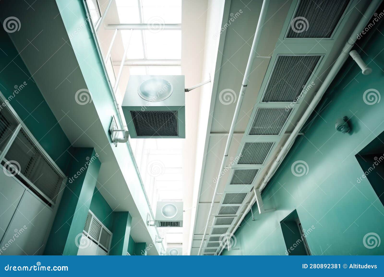 Ventilation System in Hospital, with Ducts and Vents Visible Stock ...