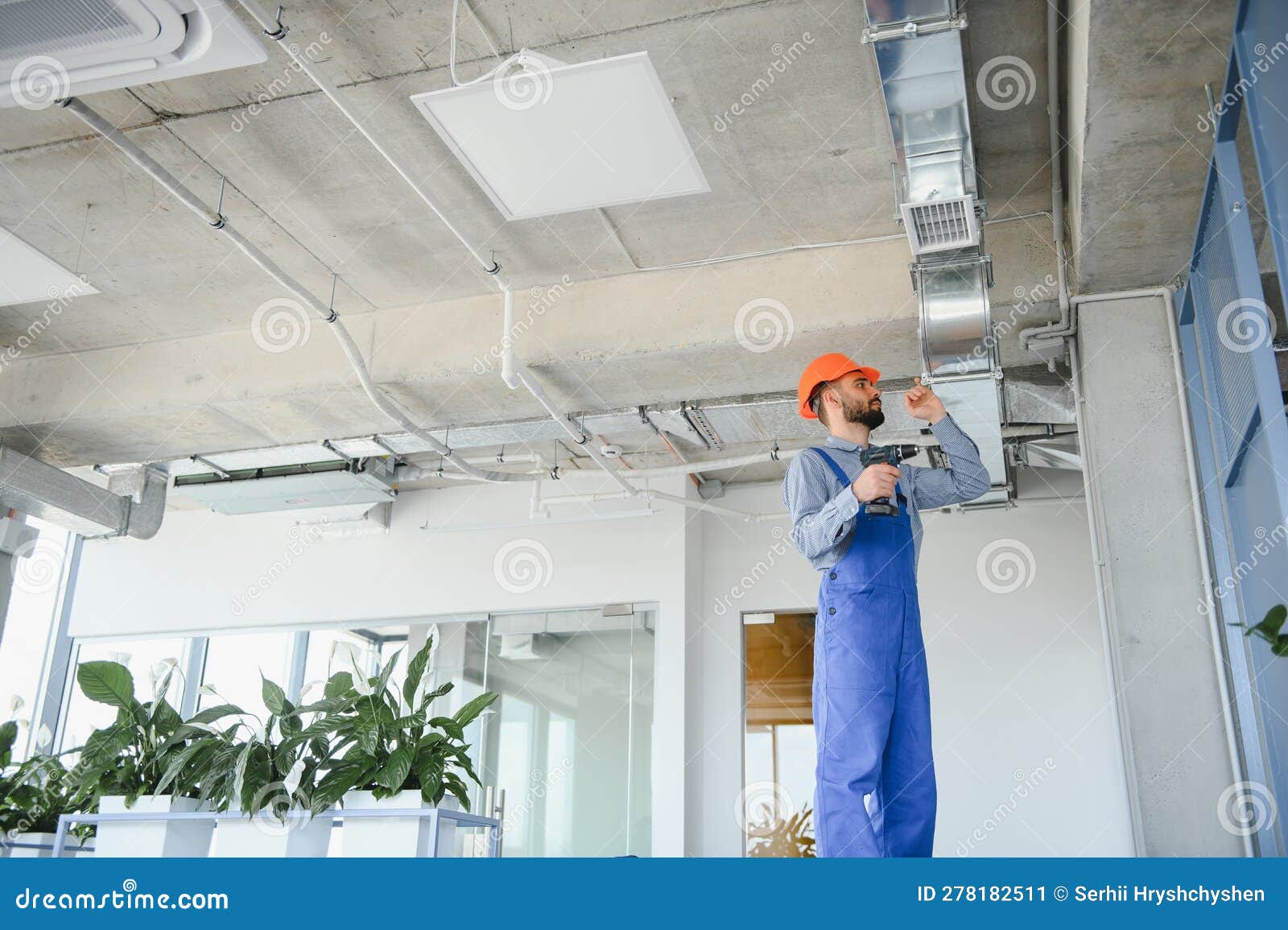 Ventilation System Installation and Repair Service. Hvac Technician at ...