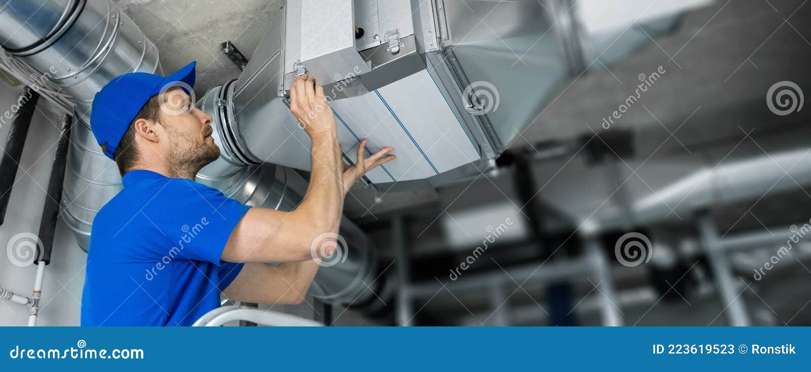 Ventilation System Installation and Repair Service. Hvac Technician at ...