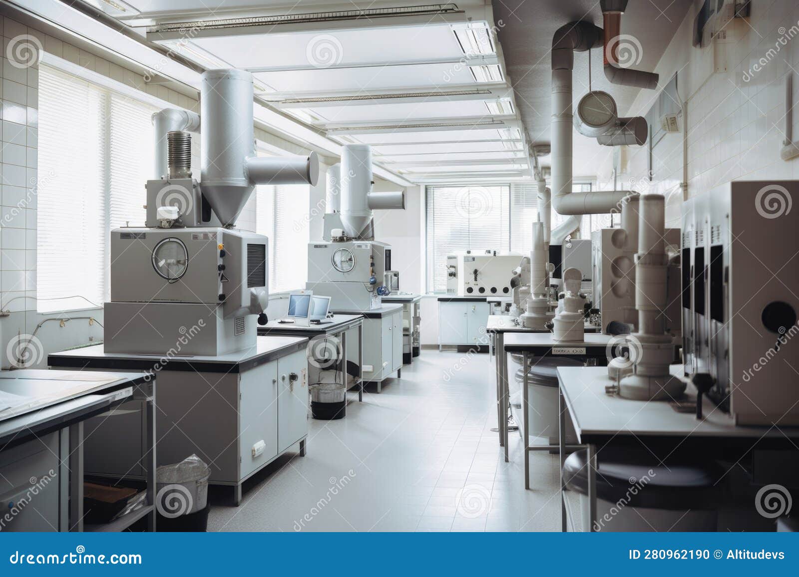 Ventilation System in Laboratory, with Sophisticated Instruments and ...
