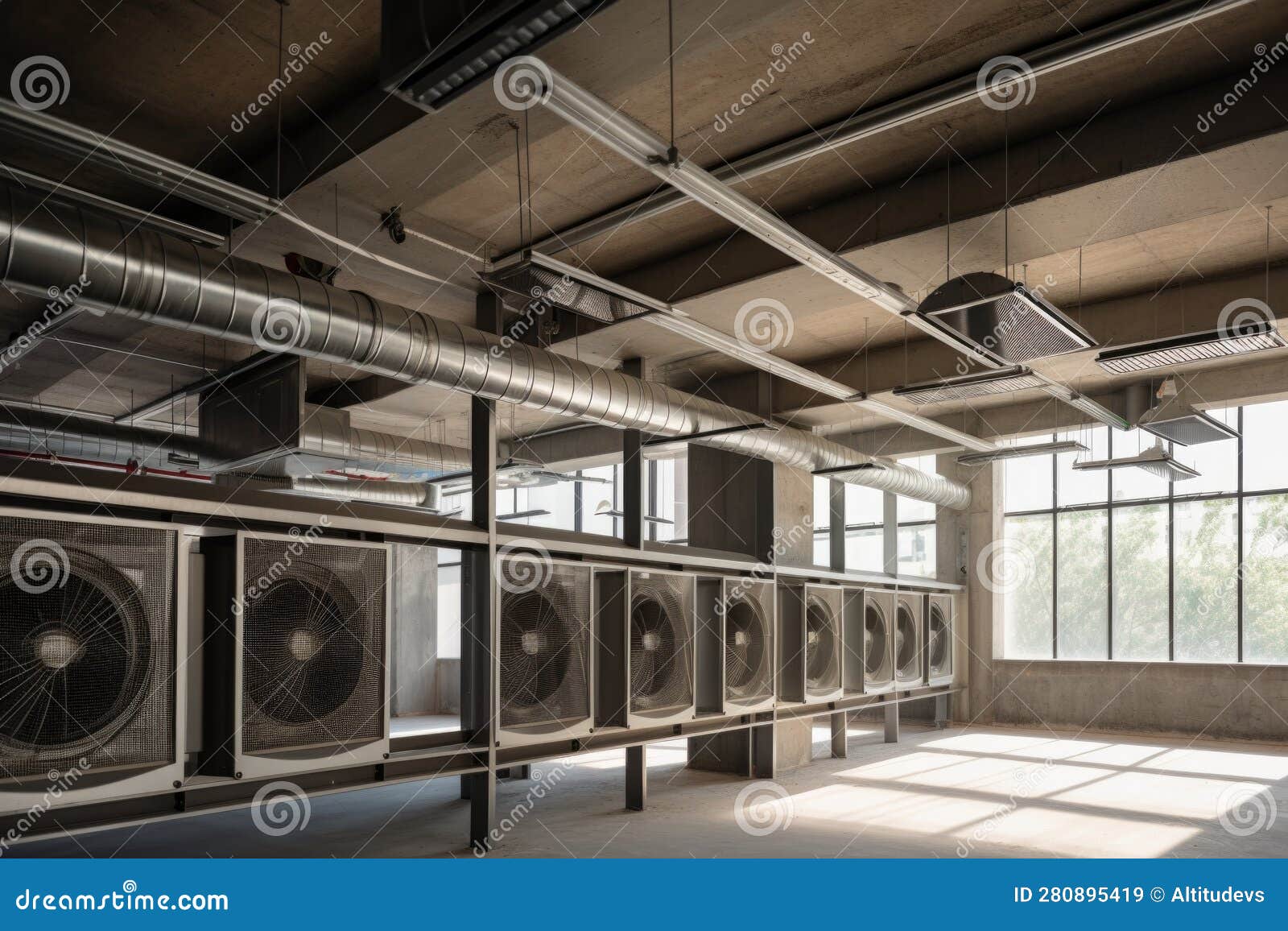 Ventilation System with Multiple Vents and Fans, Spreading Fresh Air ...