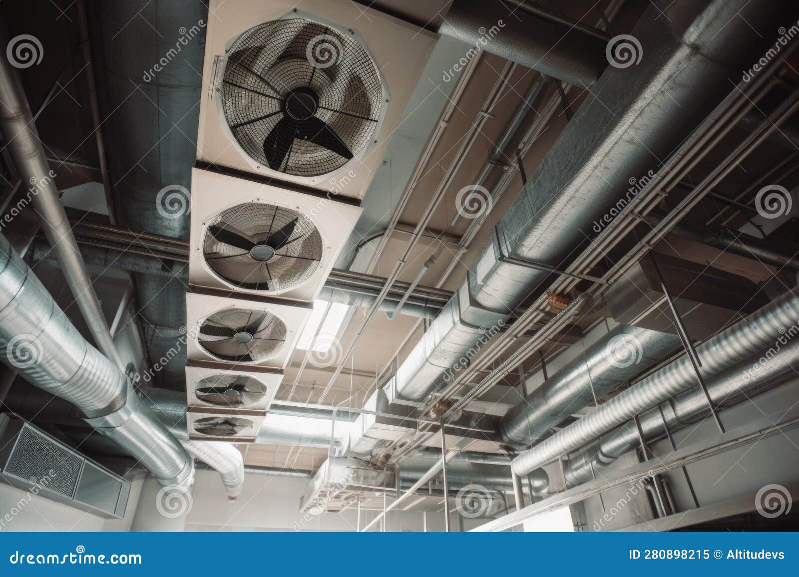 Ventilation System with Multiple Vents and Fans, Spreading Fresh Air ...