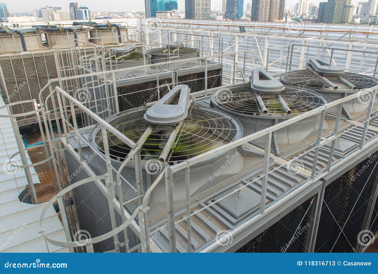Ventilation System on Roof Top of the Building Stock Image - Image of ...