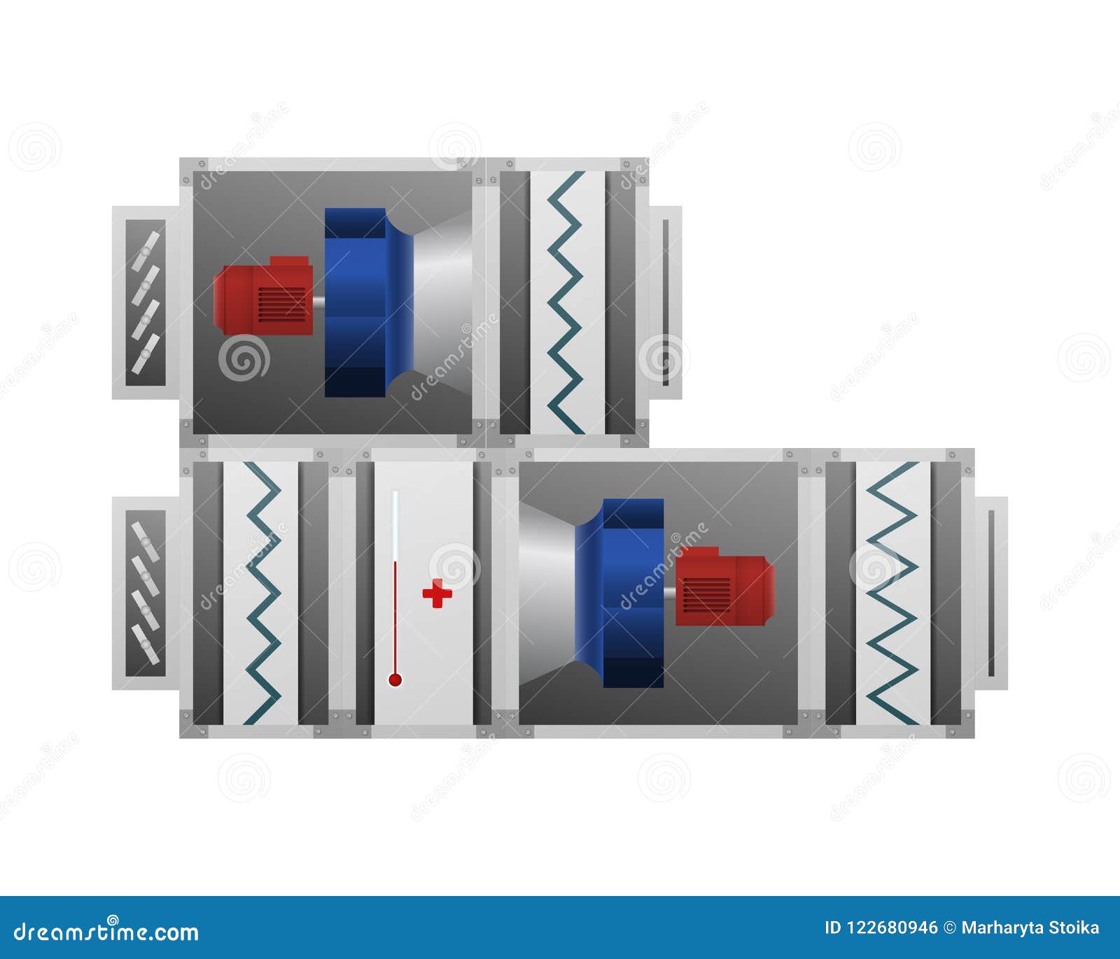 Ventilation System Vector Illustration. Stock Vector - Illustration of ...
