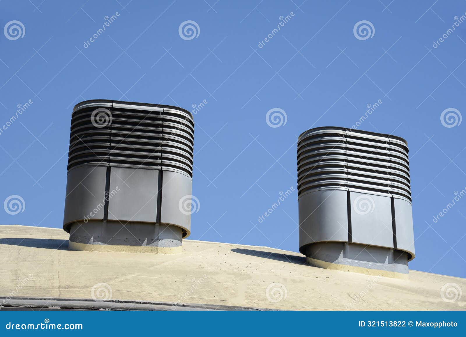 Ventilation on the Top of the Modern Building Stock Photo - Image of ...