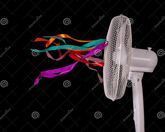 Ventilator Fan with Ribbons - Airflow, Movement Stock Image - Image of ...