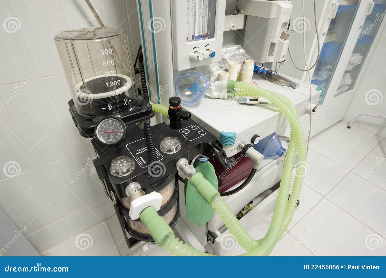Ventilator Machine in Hospital Operating Room Stock Photo - Image of ...