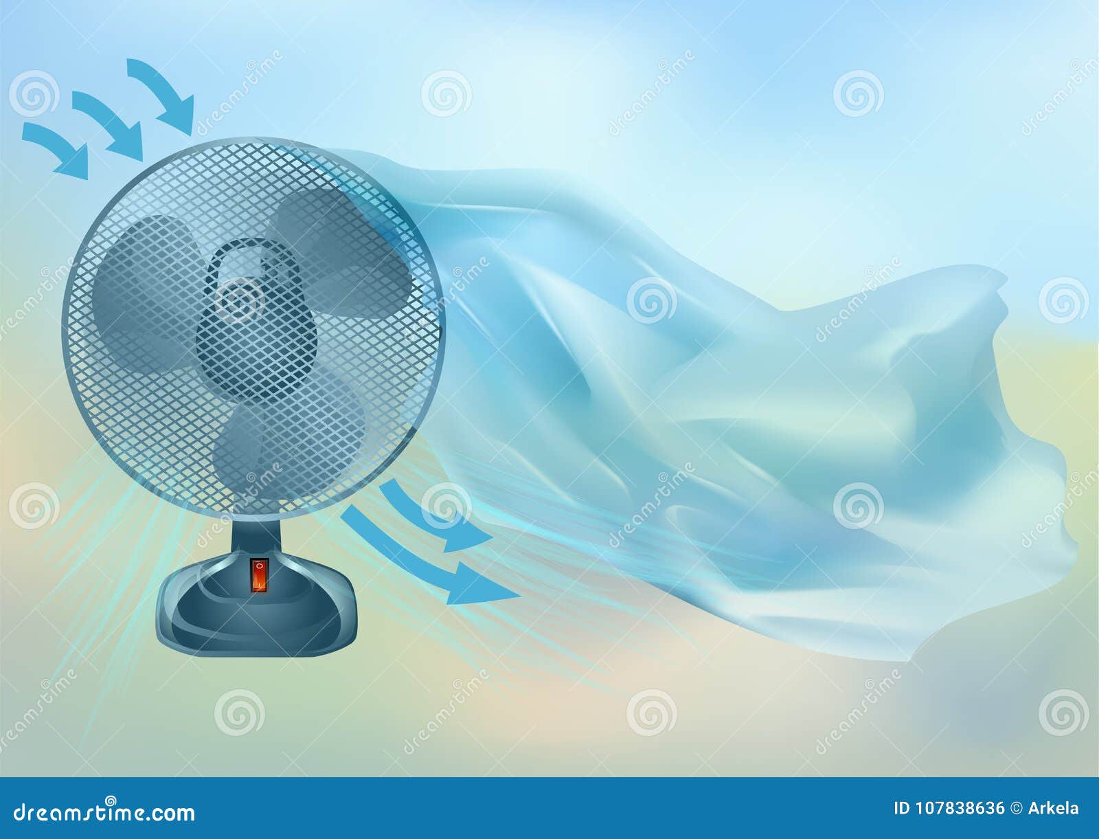 Ventilator on Abstract Background Stock Illustration - Illustration of ...