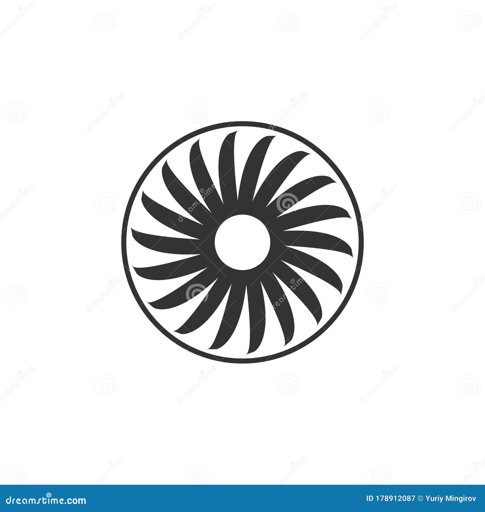 Ventilator Symbol Icon Isolated. Ventilation Sign Stock Vector ...