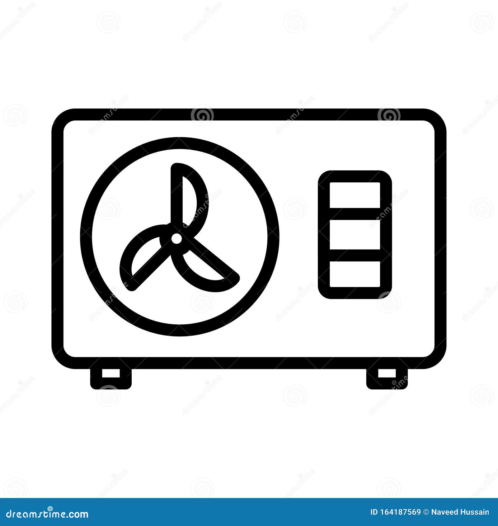 Ventilator Vector Color Line Icon Stock Vector - Illustration of design ...