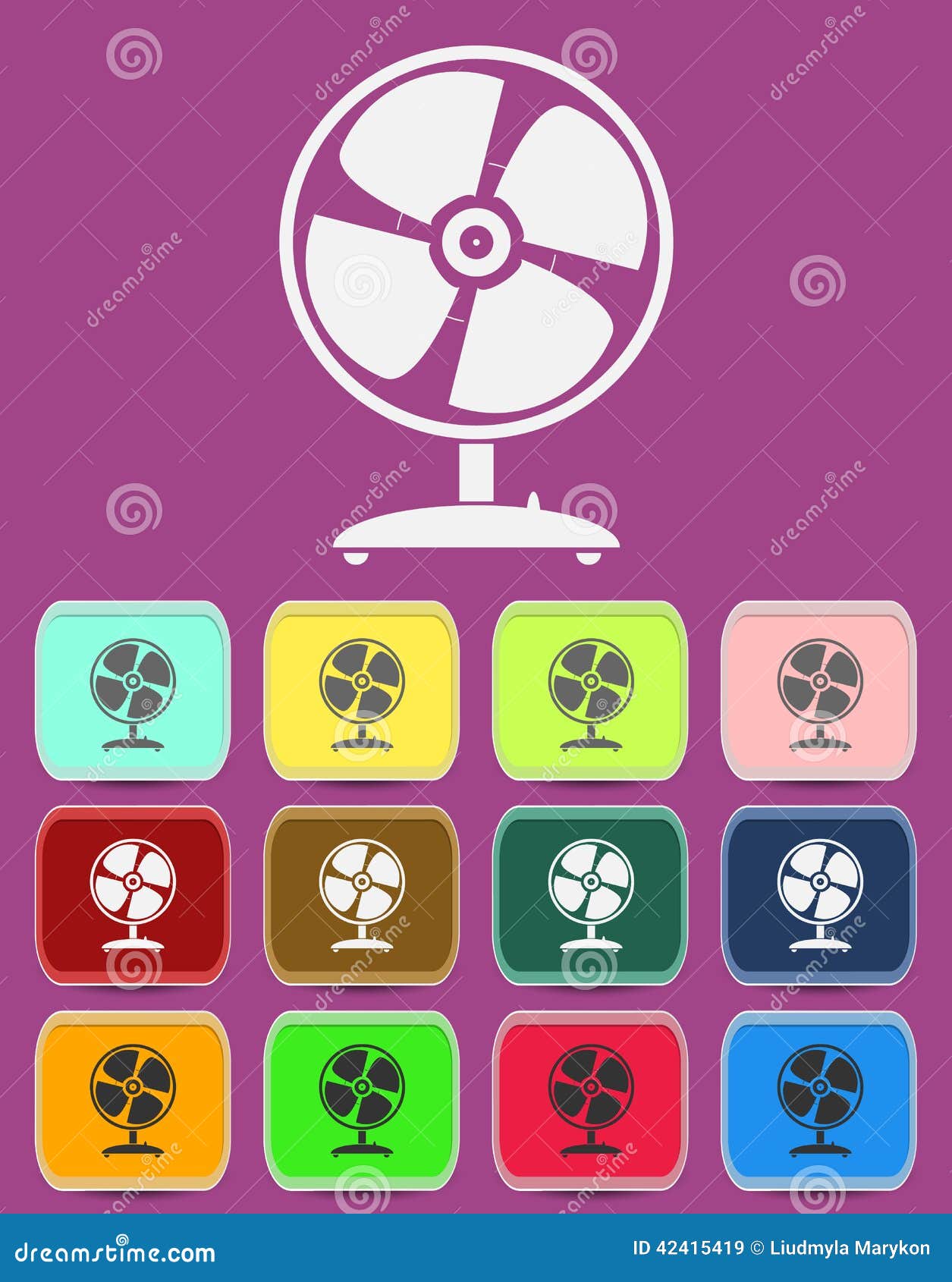 Ventilator Vectorpictogram Met Kleurenvariaties, Vector Vector ...