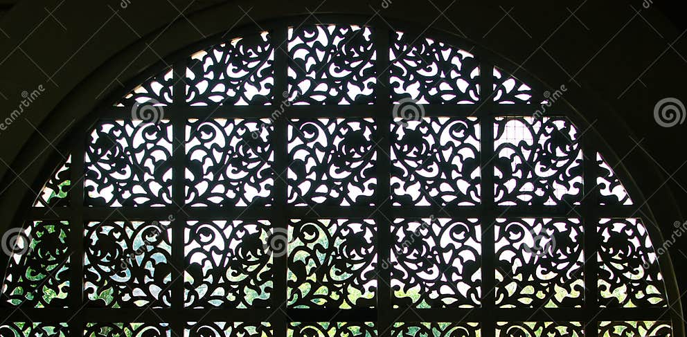 Ventilator Window Decorated Floral Mesh Stock Image - Image of ...