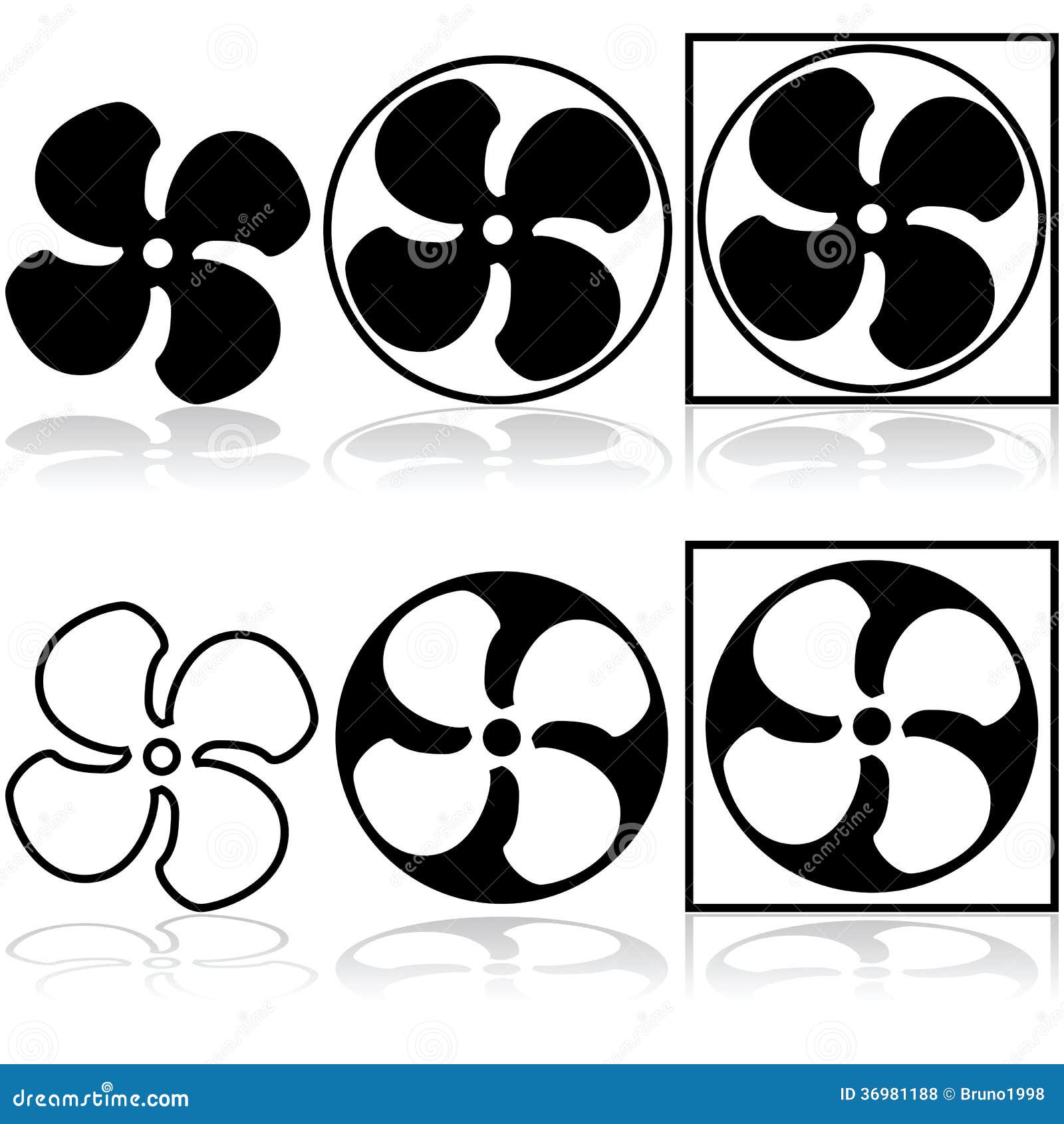 Ventilatorpictogram vector illustratie. Illustration of licht - 36981188