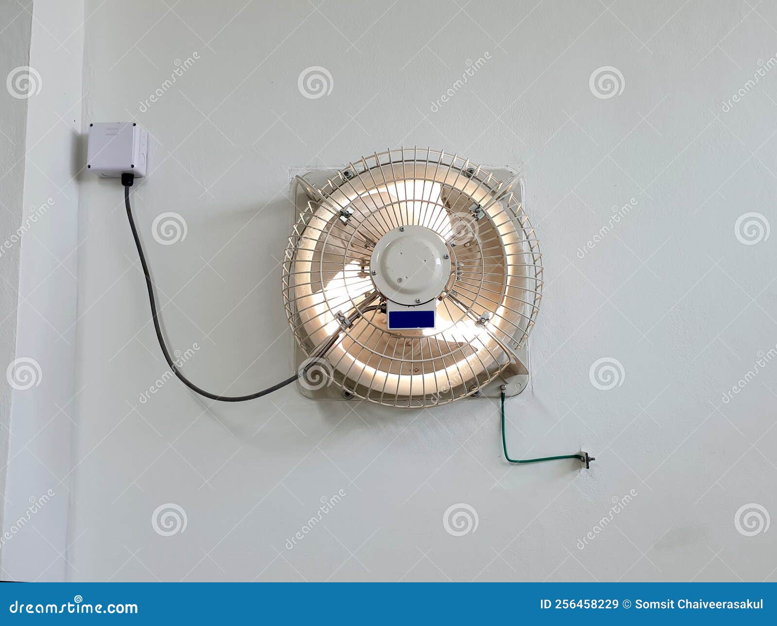 Ventilators Fan Installation on the Wall Stock Image - Image of copy ...