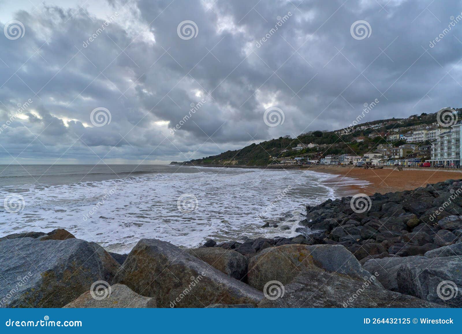 Ventnor Beach Isle Of Wight South Coast Of The Island Tourist Town ...