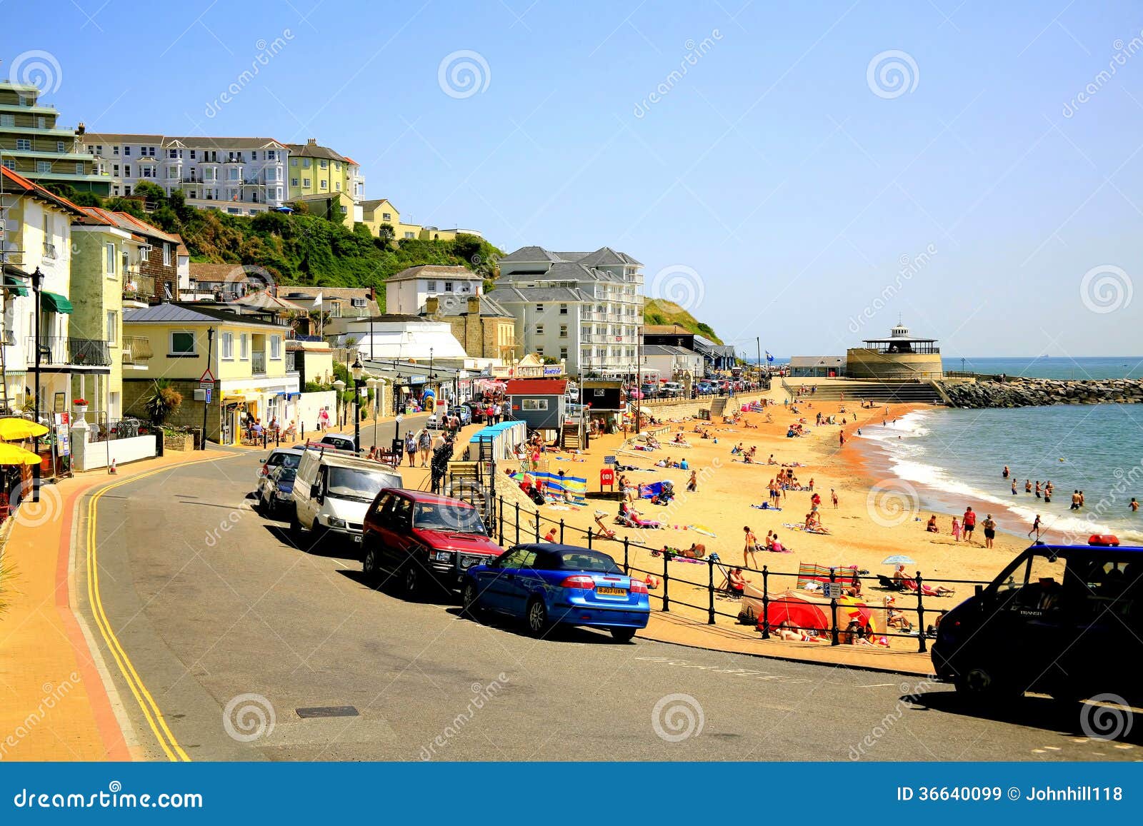 Ventnor Seafront Isle Of Wight South Coast Of The Island Tourist Town ...