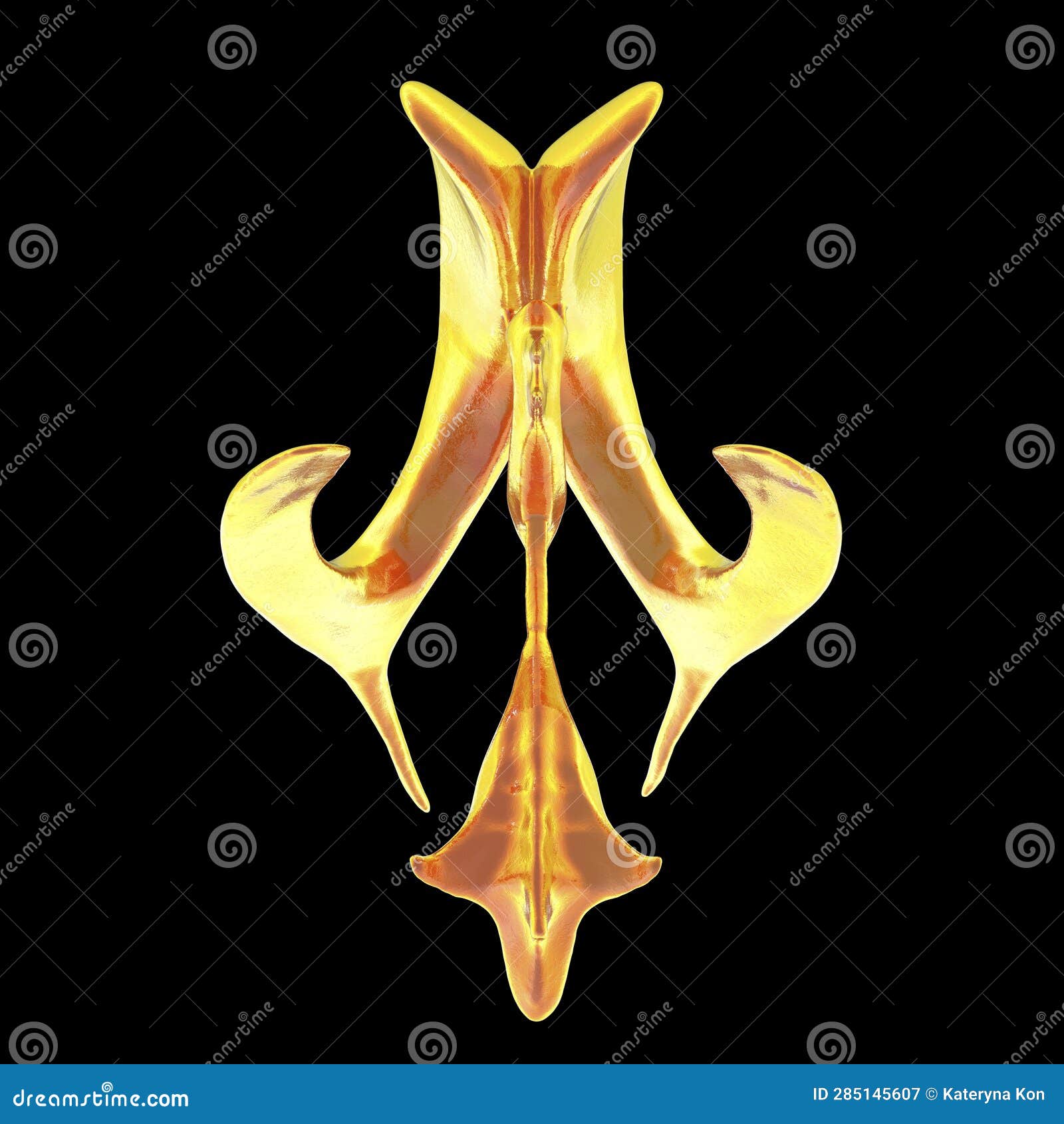 Ventricular System of Brain, 3D Illustration Stock Illustration ...