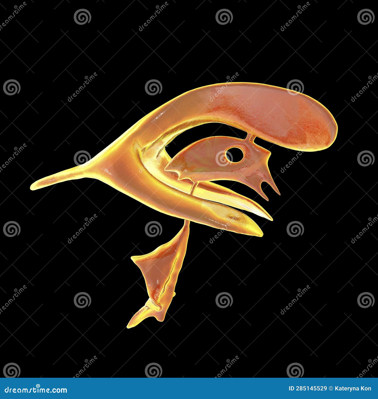 Ventricular System of Brain, 3D Illustration Stock Illustration ...