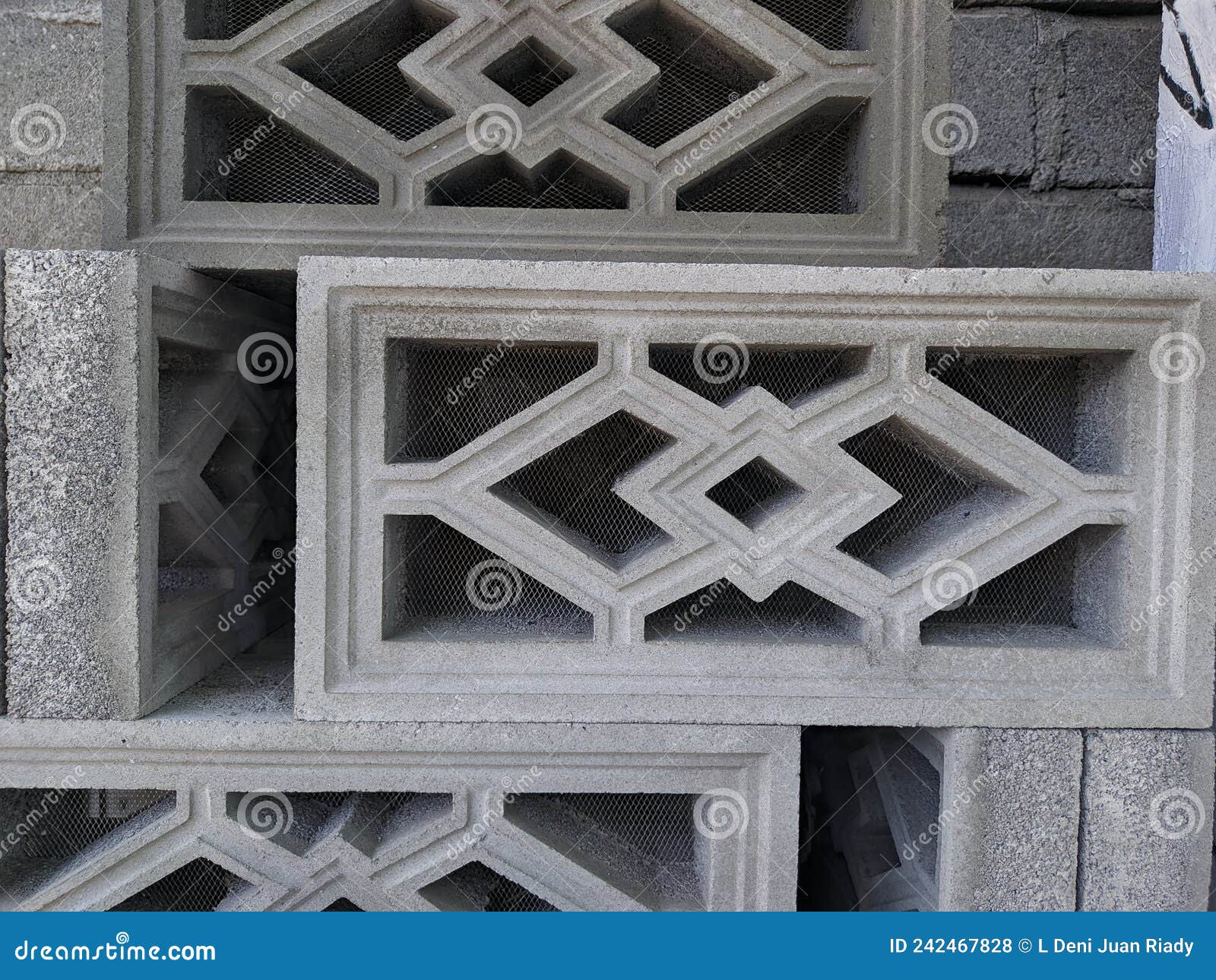 Vents Made of Cement and Sand for Home Air Circulation Stock Photo ...
