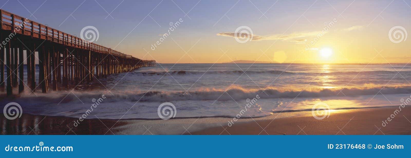 Ventura pier at sunset, stock photo. Image of bodies - 23176468