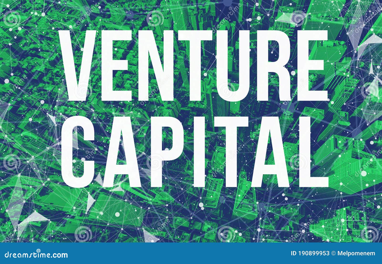 Venture Capital Theme with Abstract Network Patterns and Manhattan ...