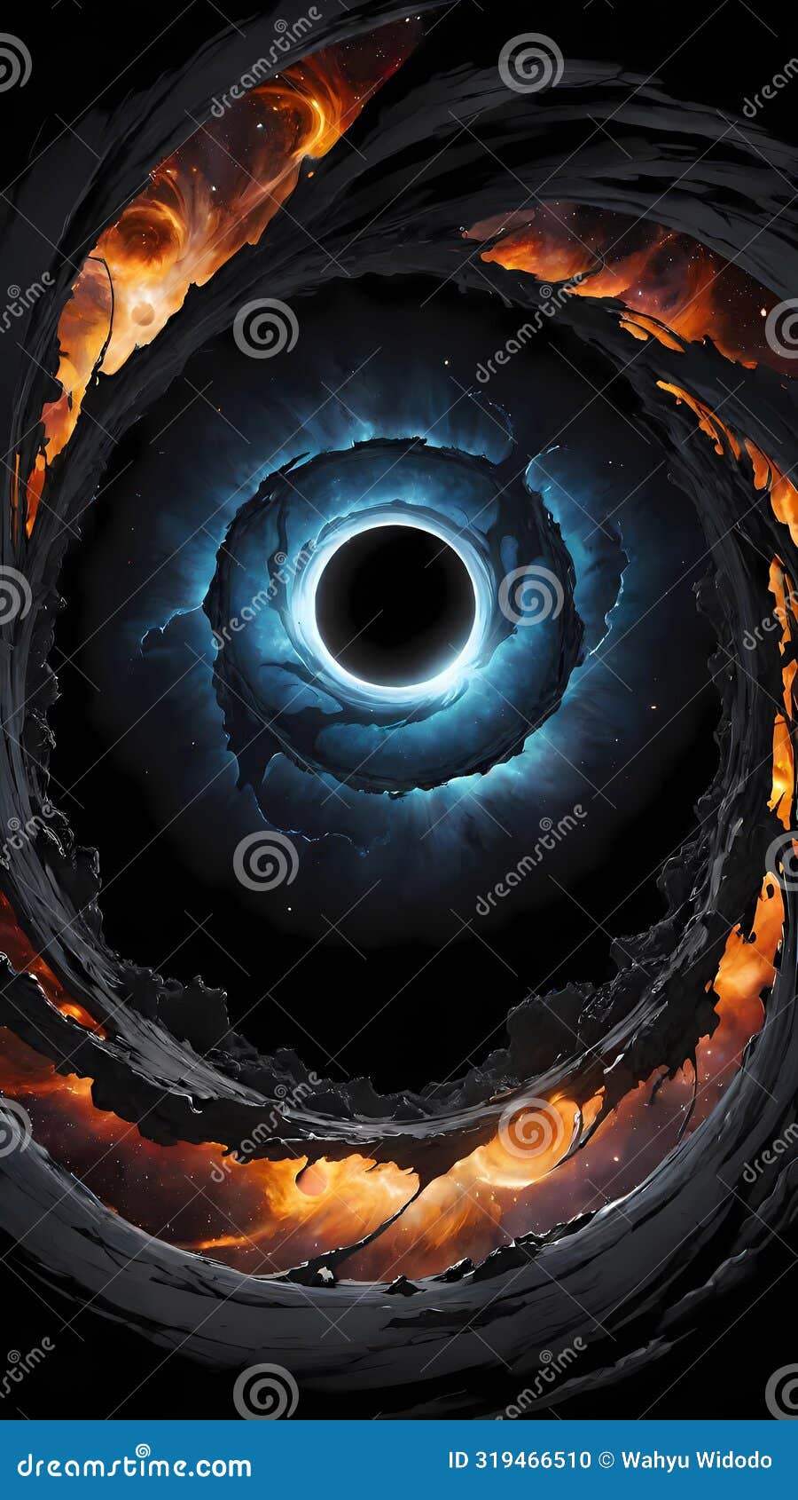 Celestial Vortex a Look Inside the Black Holes Illustration Wallpaper ...