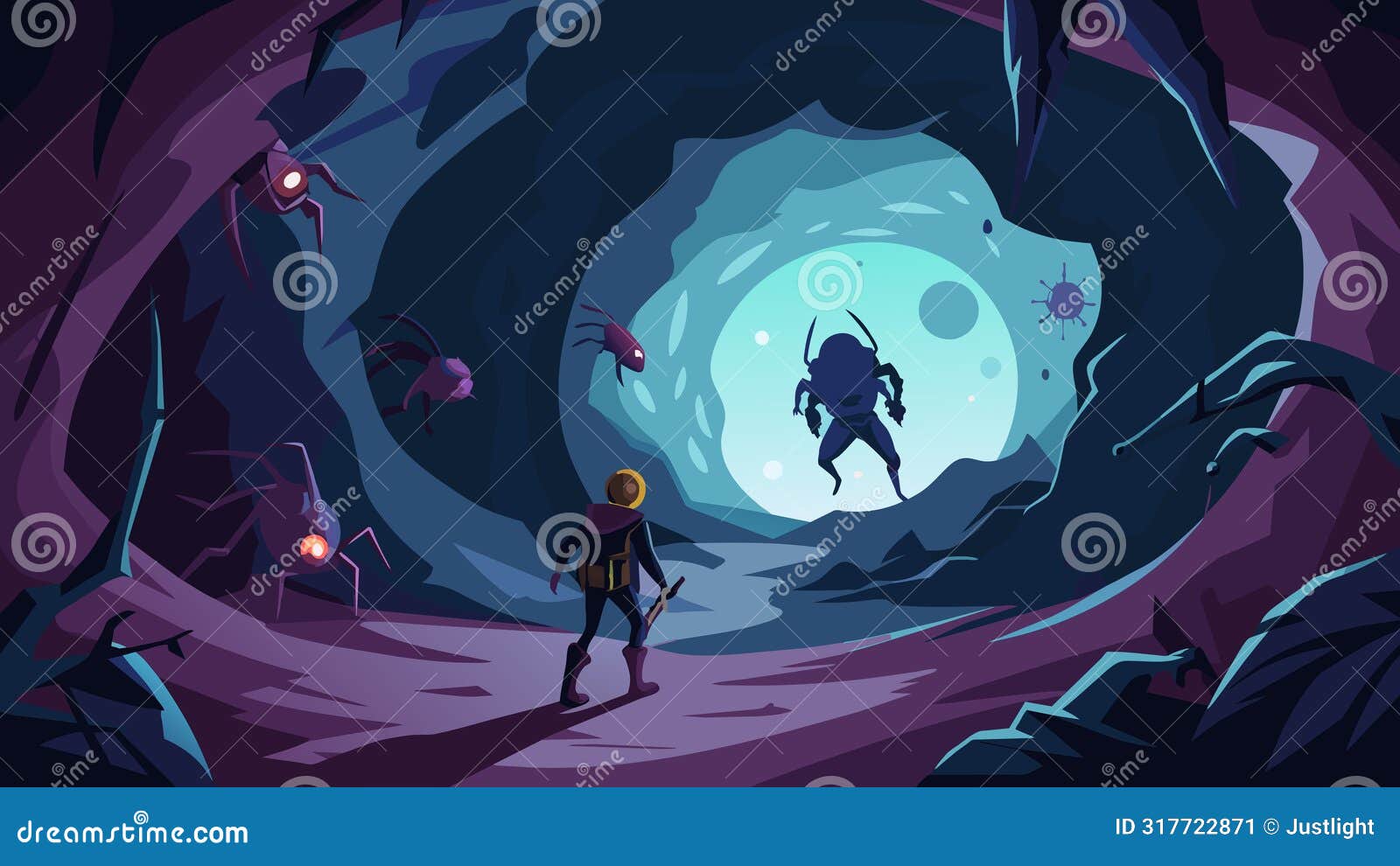 Venturing Deep Into A Dark And Enchanted Cave Navigating Twists And ...