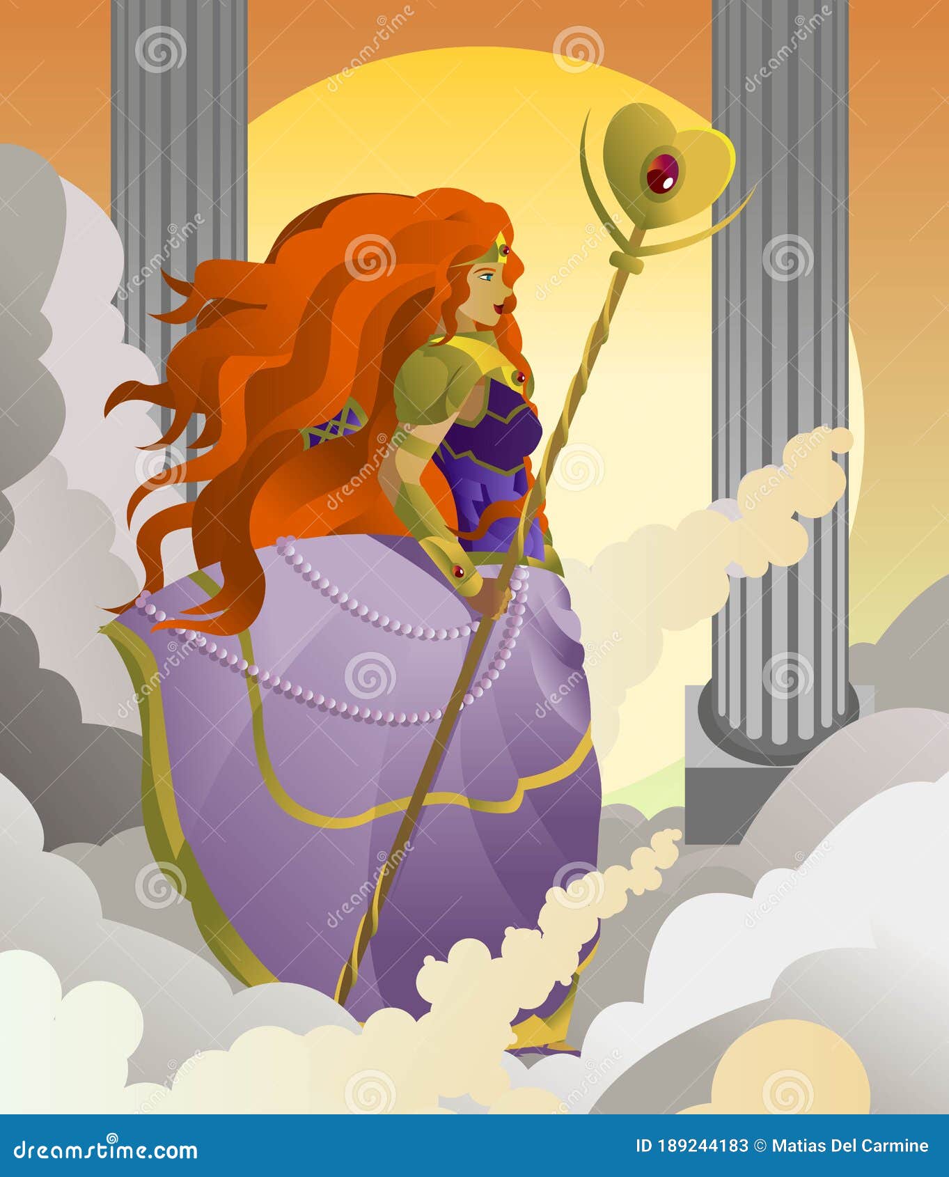 Venus Aphrodite Diosa Del Amor Ilustración del Vector - Ilustración de ...