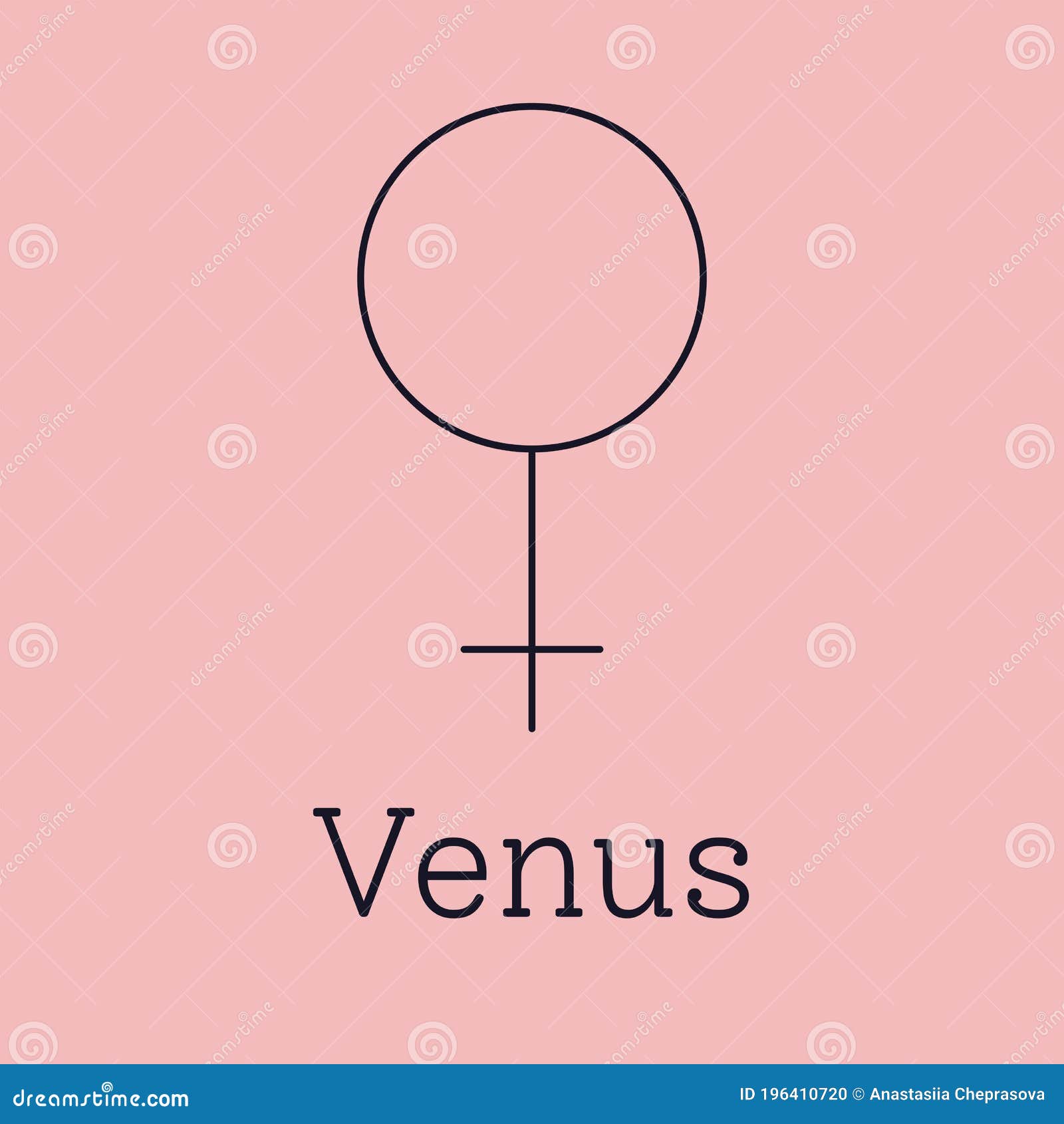 Venus Astrological And Zodiac Symbol Stock Vector Illustration Of