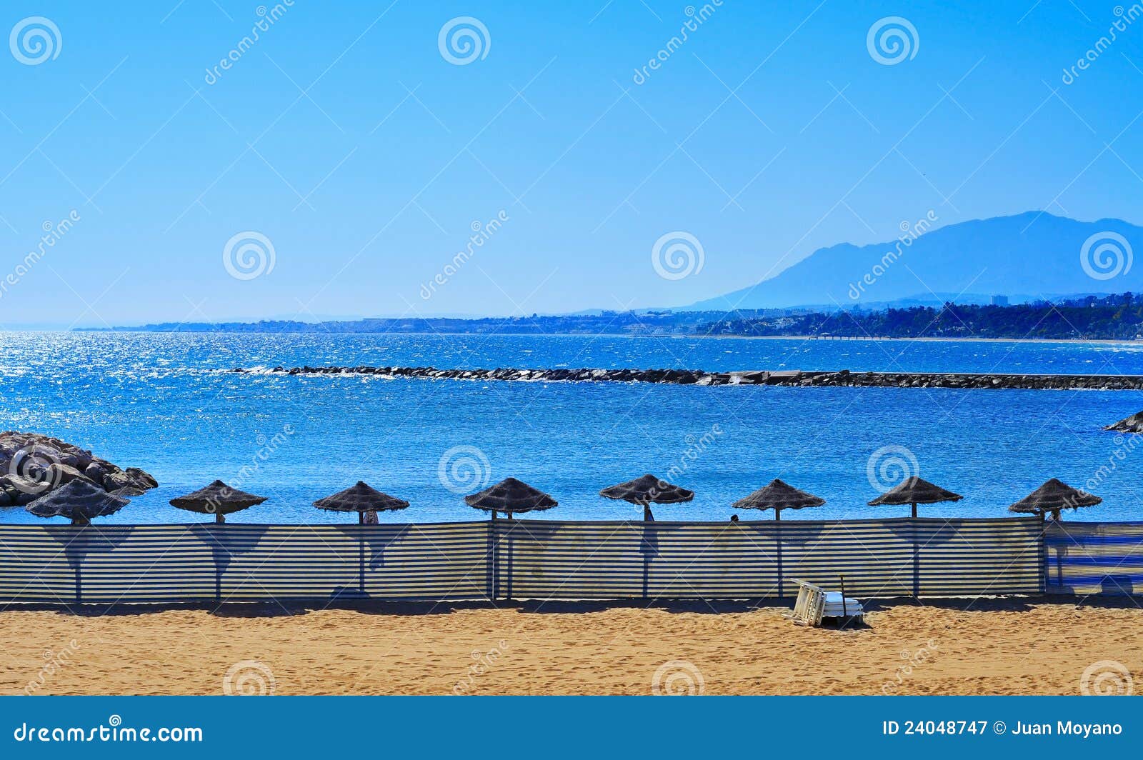 Venus Beach in Marbella, Spain Stock Image - Image of city, european ...