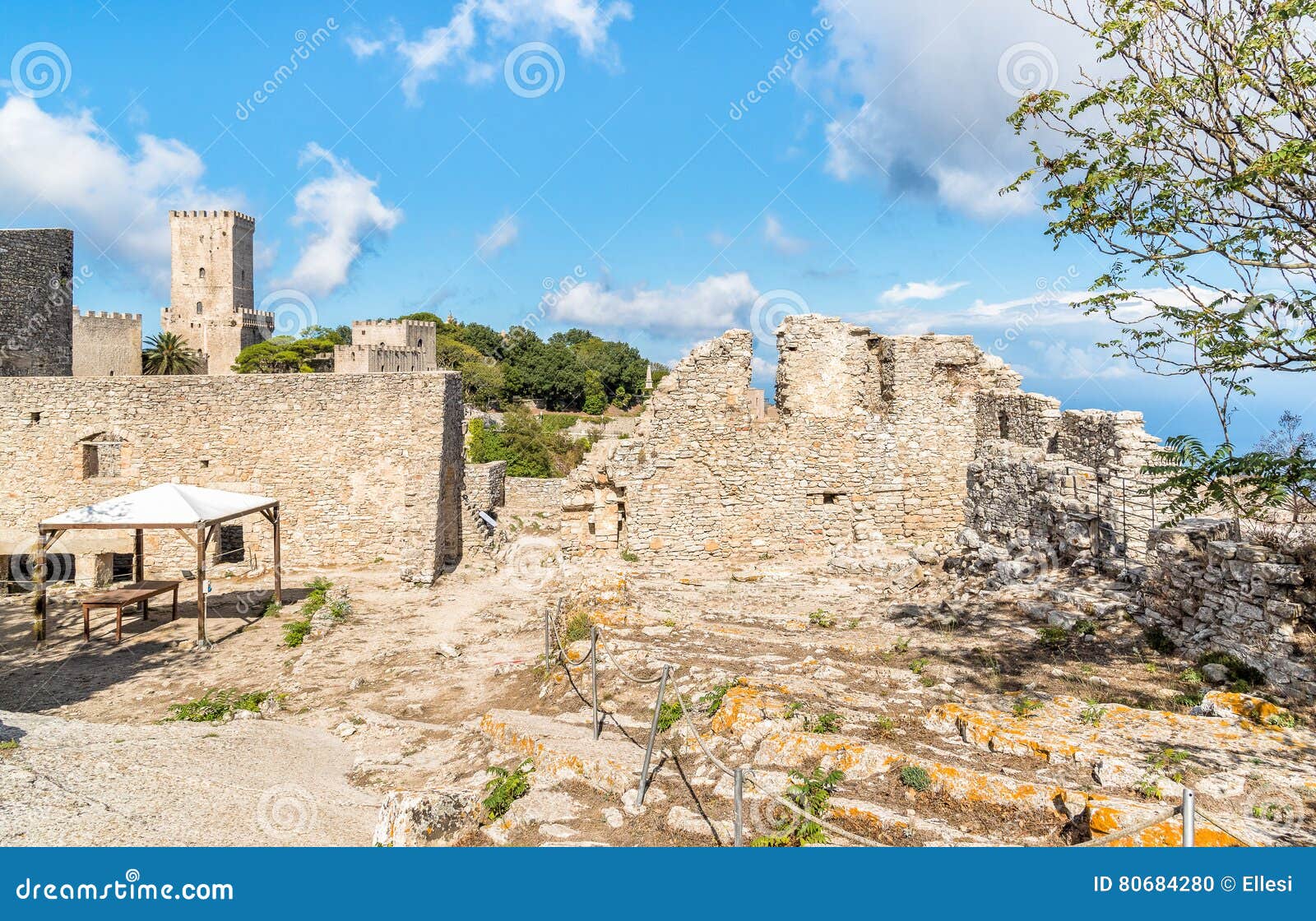 Venus Castle, the Norman Castle of Erice, Sicily, Italy Stock Photo ...
