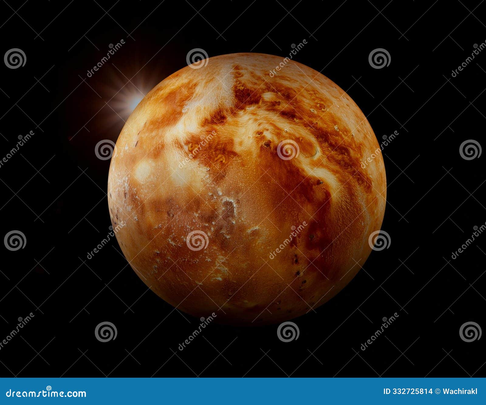 Venus - Cloudy World stock illustration. Illustration of terrestrial ...