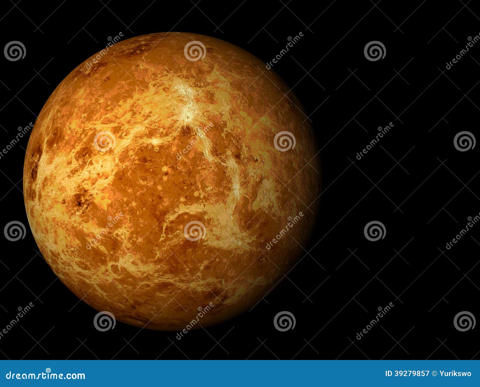 Surface Of Venus Planet Spinning In Its Own Orbit In The Outer Space ...